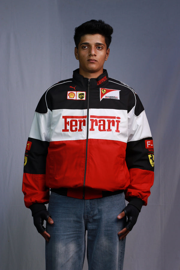 F1 TRIO FERRARI UNISEX EMBROIDED JACKET – Tracksuit Factory