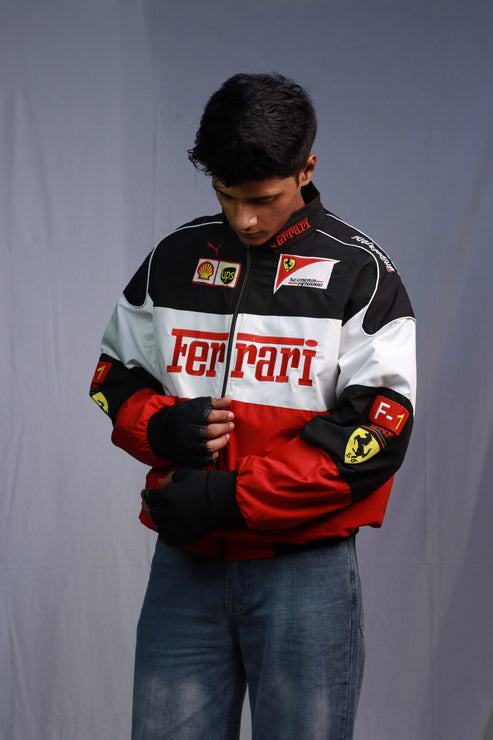 F1 TRIO FERRARI UNISEX EMBROIDED JACKET – Tracksuit Factory