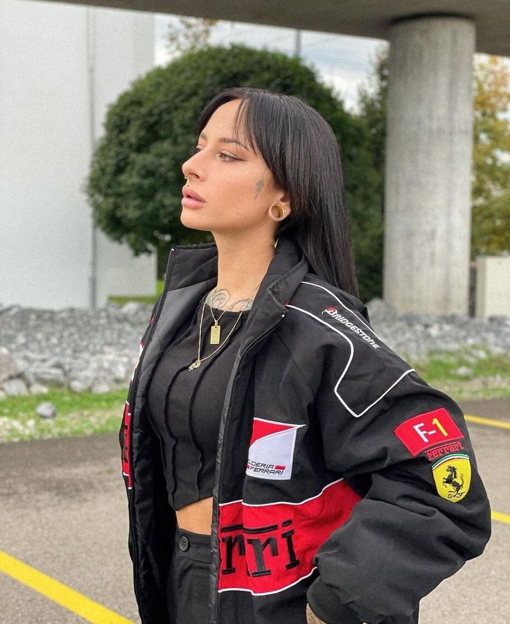 F1 BLACK FERRARI UNISEX EMBROIDED JACKET – Tracksuit Factory